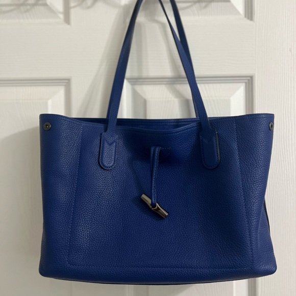 Longchamp | Bags | Longchamp Roseau Midsize Tote Bag In Cobalt Blue ...